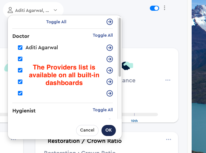 Adding Missing Providers to any Dashboard
